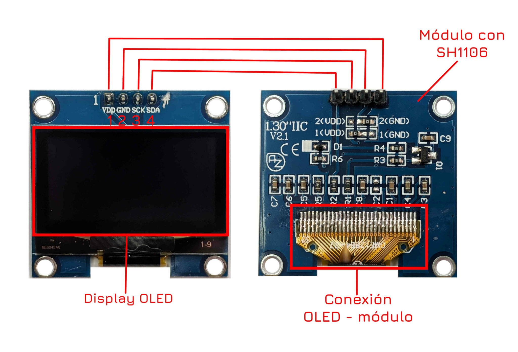 Cómo conectar un display OLED 1.3 con Arduino - Para Arduino